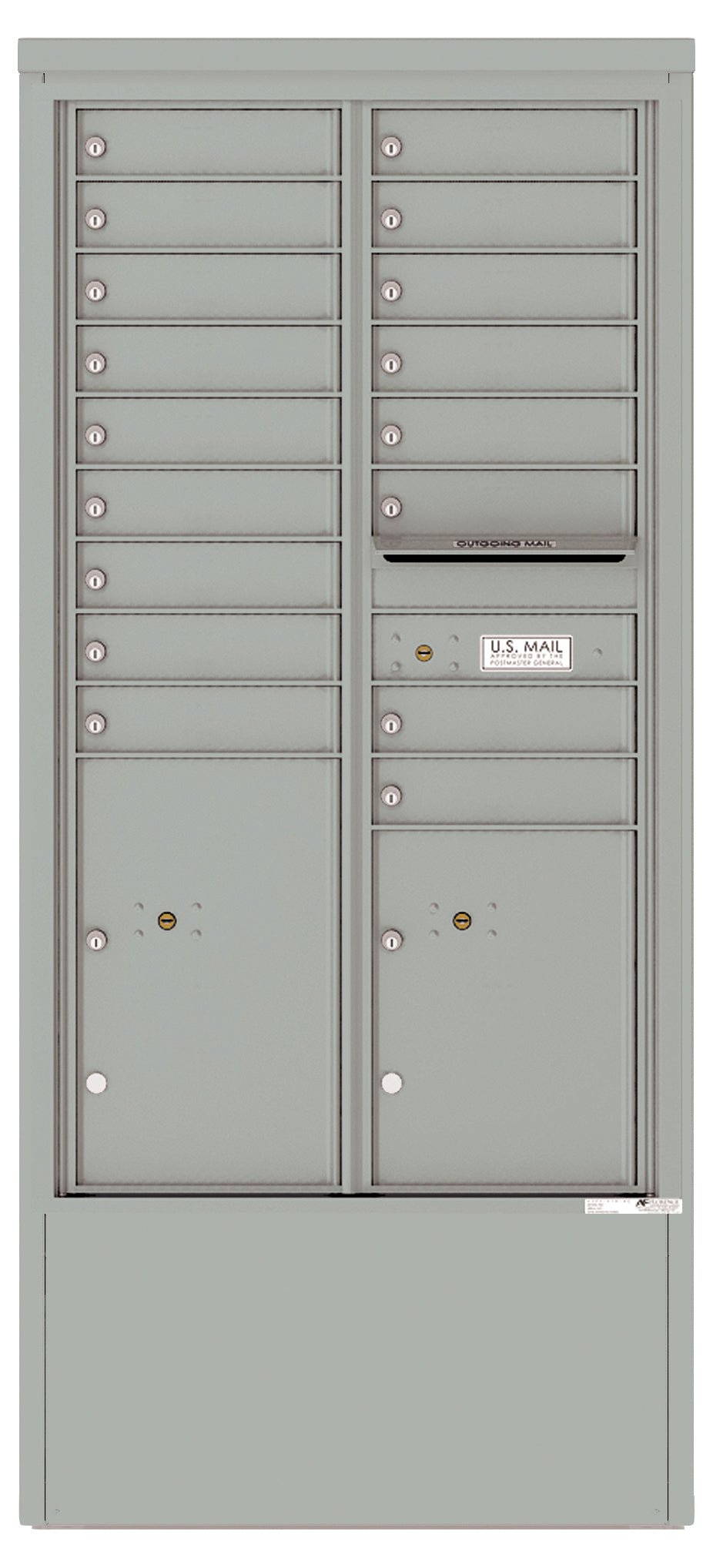 17 Tenant Doors with 2 Parcel Lockers and Outgoing Mail Compartment ...