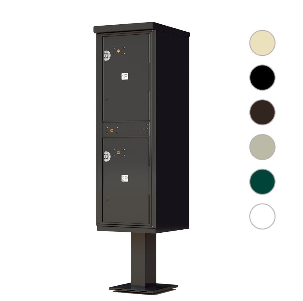 2 Door Pedestal Style - High Security Outdoor Parcel Locker (Pedestal ...