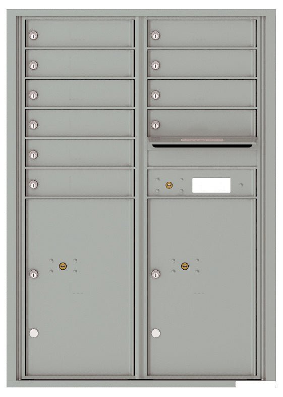 10 Tenant Doors with 2 Parcel Lockers and Outgoing Mail Compartment ...