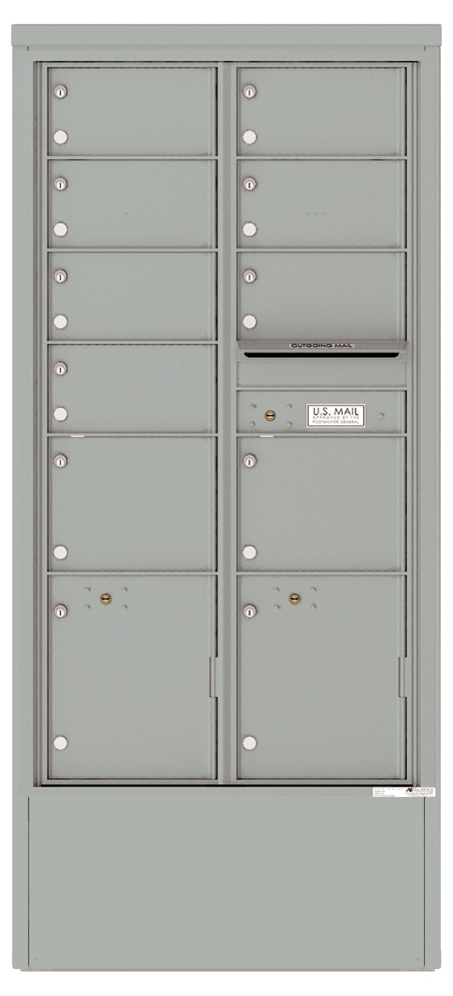 9 Tenant Doors with 2 Parcel Lockers and Outgoing Mail Compartment - 4C ...
