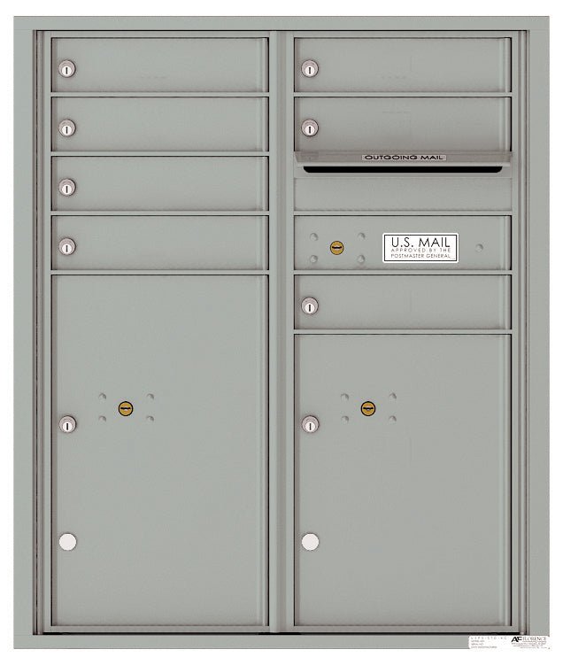 7 Tenant Doors with 2 Parcel Lockers and Outgoing Mail Compartment - 4C ...
